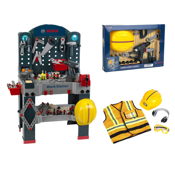 Theo Klein Bosch Workbench Kids Toy Toolset with Extra Tools and ...