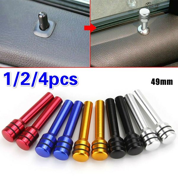 5 Colors Car Door Lock Knobs 1/2/4Pcs Aluminum Alloy Interior Door Lock ...