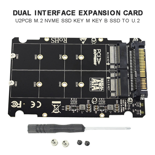 M.2 SSD to Pci-E U.2 Adapter 2-in-1 Nvme and Sata-Bus Ngff Riser Card ...