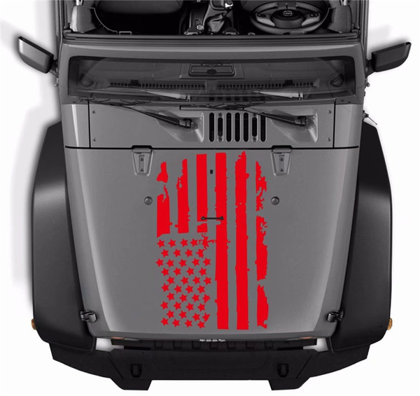 20''x35'' USA Flag Style Car Hood Window Graphics Decal Sticker Large ...