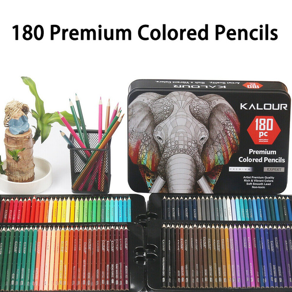 180pcs Color Pencils Set Professional Adults Painting Drawing Sketching ...