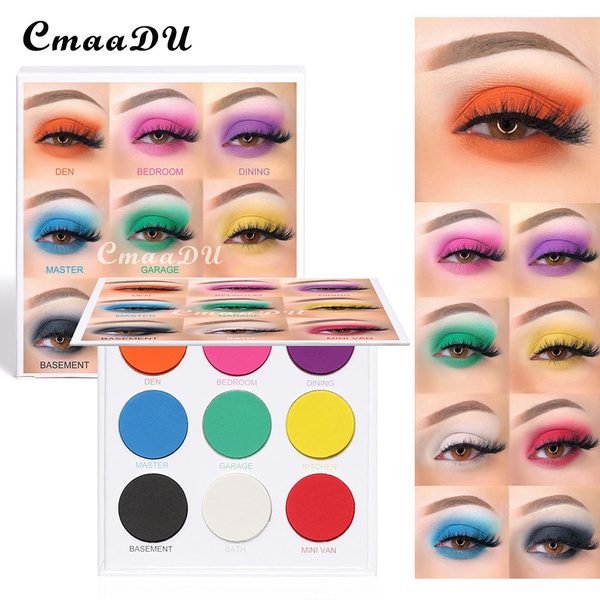 CmaaDU 9 Colors Glitter Eyeshadow Palette Shimmer and Shine Makeup Kit ...