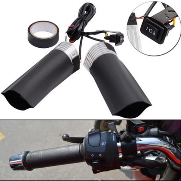 12V Handle Bars Warmer Heated Grip Keep Hand Three-way Switch ...