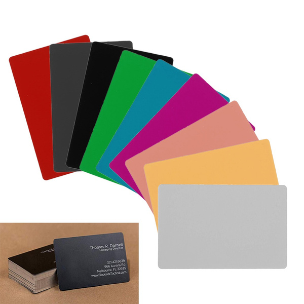 50Pcs Blank Sublimation Metal Name Card Thick Laser- Engraved Smooth ...