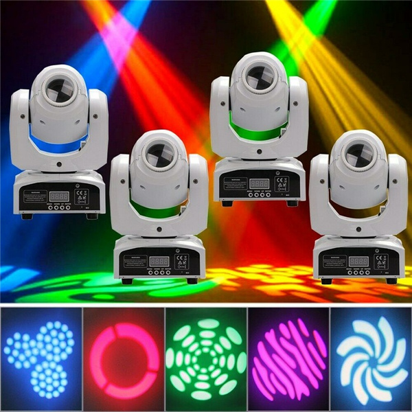 4PCS 30W Beam Gobos RGBW Moving Head DMX512 LED Stage Lighting DJ Disco ...