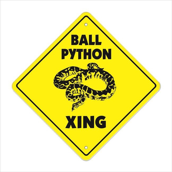 SignMission X-14-BALL PYTHON 14 x 14 in. Zone Xing Crossing Sign - Ball ...