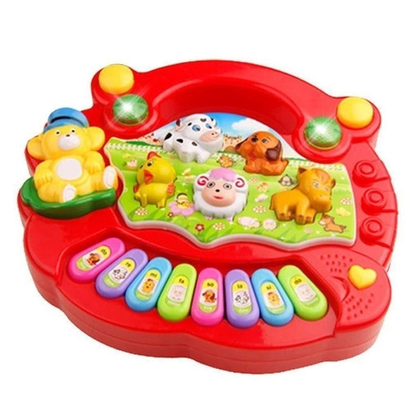 Musical Educational Animal Farm Piano Developmental Music Toy For Baby ...