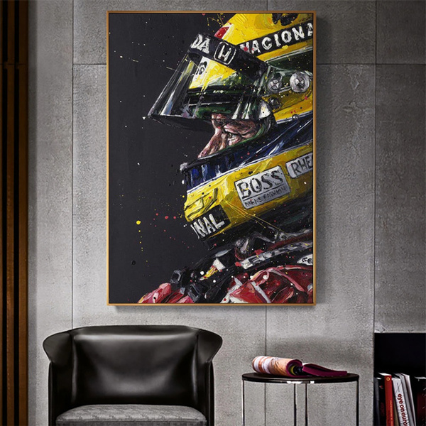 Colorful Graffiti F1 Formula Ayrton Senna Star Race Car World Champion ...