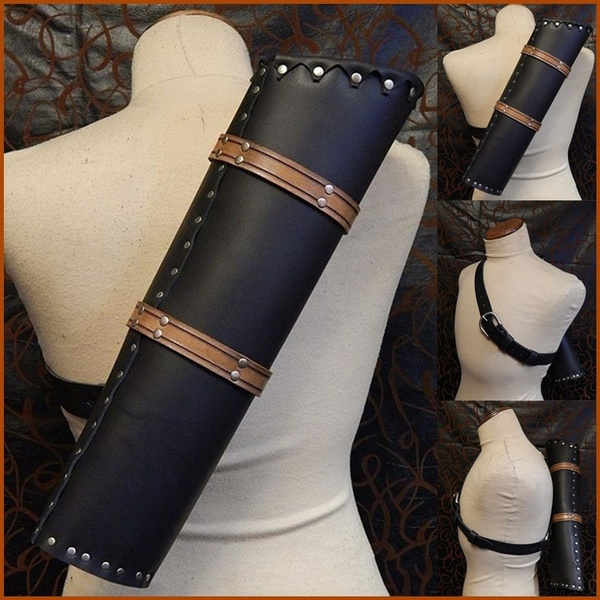 Shoulder-back(Back Quiver) Design High Quality Medieval Leather Quiver ...