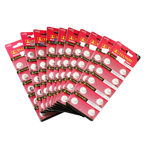 100 PCS LR66 AG4 377 LR626 1.5V Alkaline Battery 0% Hg for Watch ...