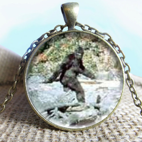 Bigfoot Image Pendant/Necklace Jewelry, Fine Art Necklace Jewelry ...