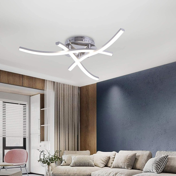 LED Curved Ceiling Light Stylish Indoor Pendant Light For Living room ...