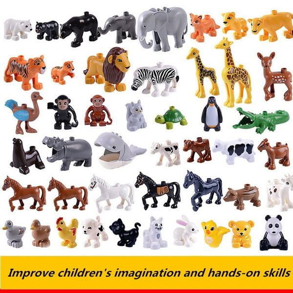 Large Particle Building Blocks Compatible Duplo Enlighten Kids Toys ...