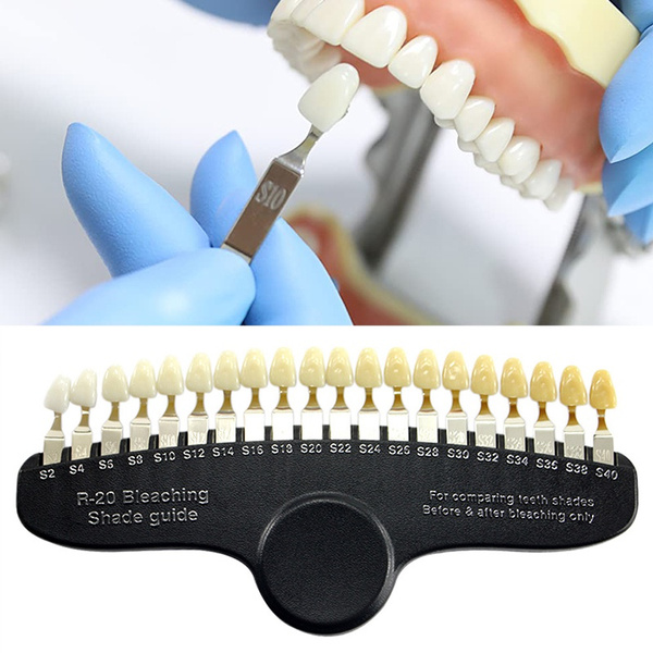 3D Shade Guide Chart Board Color Comparator with Mirror Teeth White ...