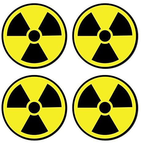 3inch Sutter Signs Nuclear Radiation Warning Symbol Stickers(Pack of 4 ...