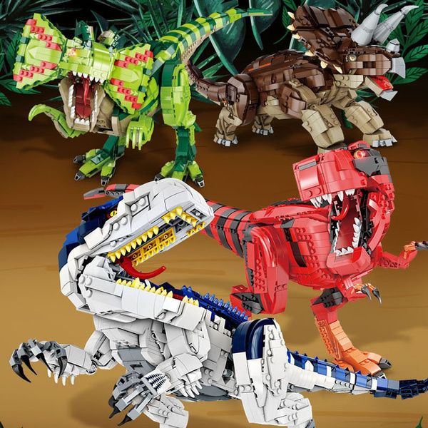 Dinosaur Building Block Model with Simulation Sound Effect ...