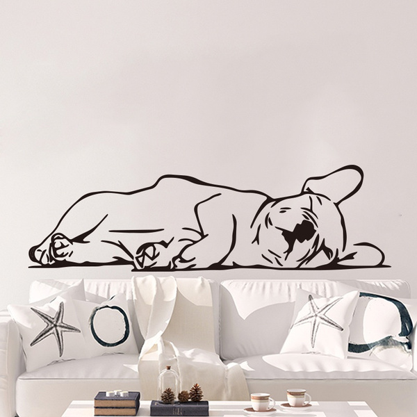 Large French Bulldog Animal Pet Wall Sticker Sofa Bedroom French ...