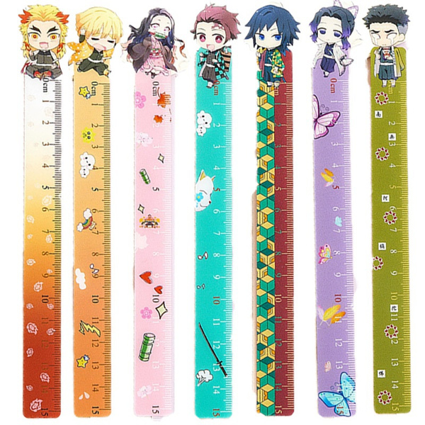 Demon Slayer Kimetsu No Yaiba Anime Kawaii Cute Ruler Stationery Anime ...