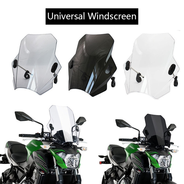 Universal 1" 7/8" Handlebar Windshield Windscreen Spoiler Wind ...