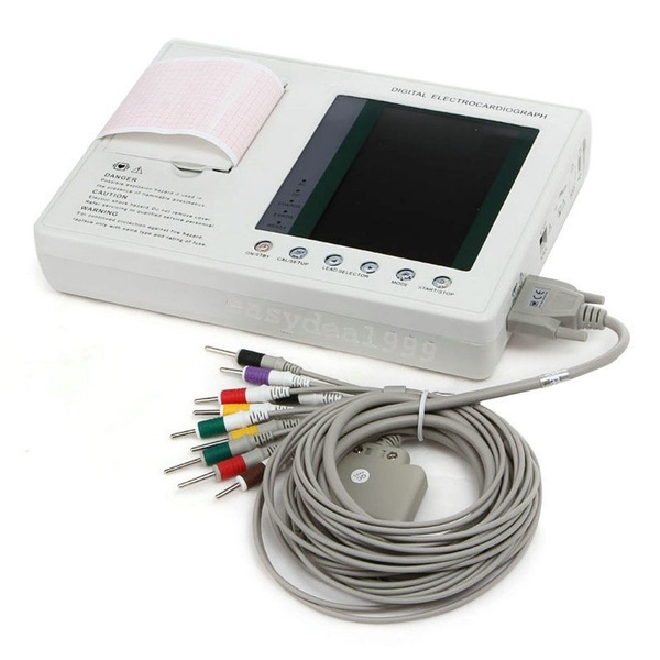 Color Screen 3-channel 12 Lead ECG EKG machine Electrocardiograph | Wish