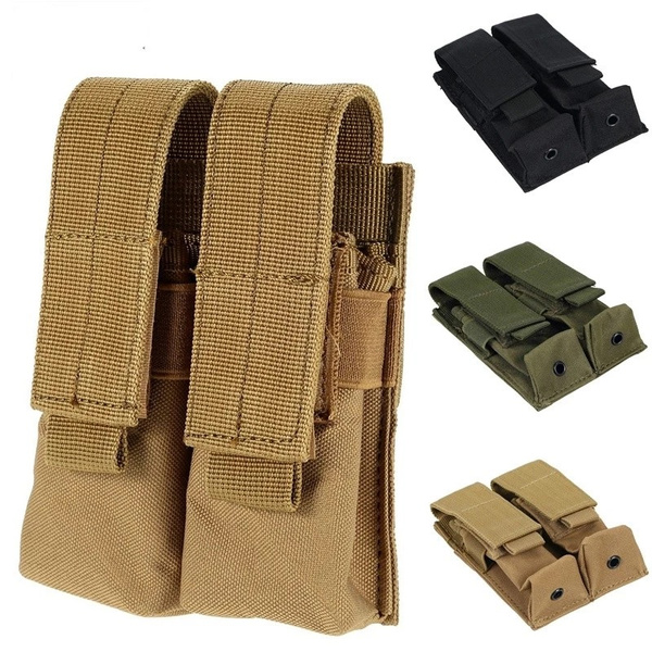 CQC Molle System Tactical Pistol Double Magazine Pouch Molle Clip 9MM ...