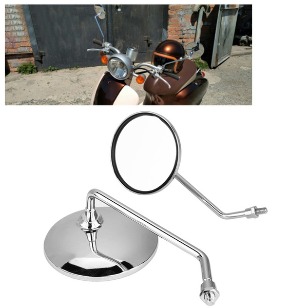 Luxury Round Motorcycle Mirror, Longer Service Life Motorcycle Mirror ...
