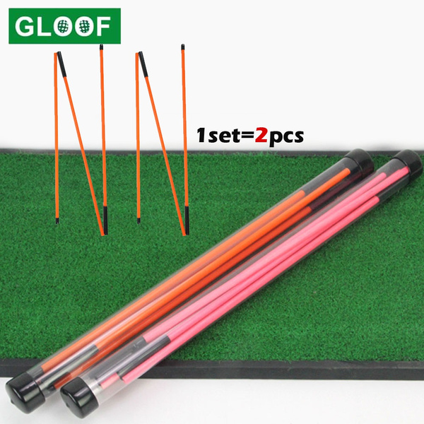 2Pcs/Set Golf Swing Trainer Foldable Golf Indicator Stick Putter ...