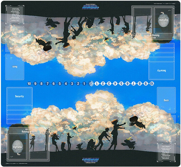 Digimon Playmat with Card Zones DTCG Mat 2-Player Duel Custom Playmat ...