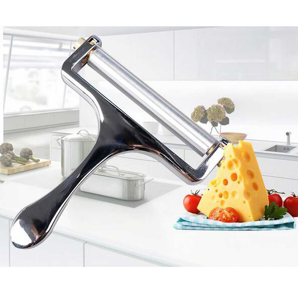 Stainless Steel Cheese Slicer Adjustable Thickness Wire Cheese Cutter ...