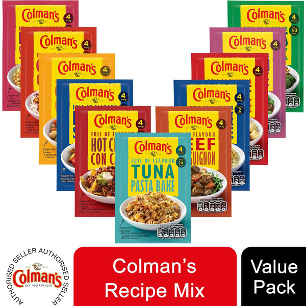 6 Pack Colmans Full of Flavour Packet Sauce Recipe Mix (Choose Your ...