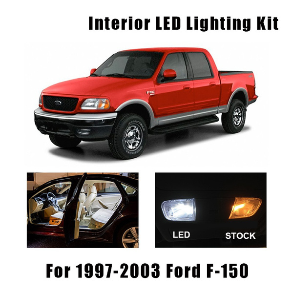 10 Bulbs White Interior LED Car Map Dome Light Kit Fit For 1997-2000 ...