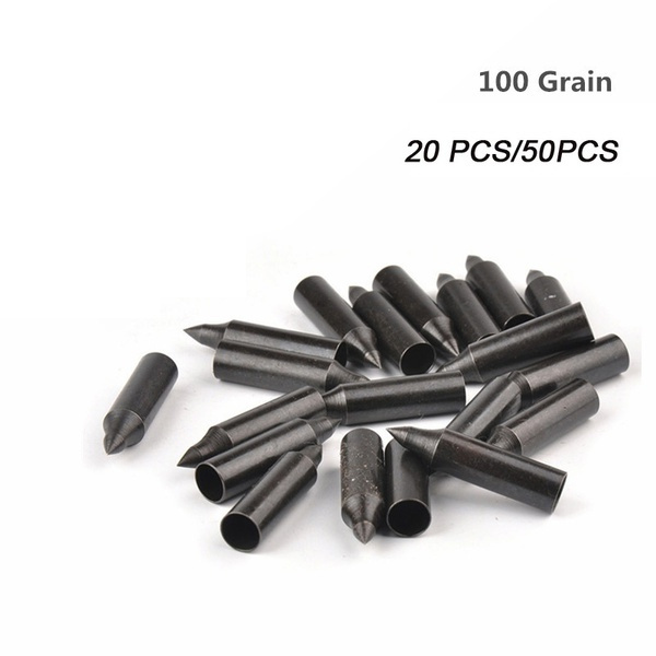 100Grain Steel Arrowhead 20/50pcs Archery Parts Field Tips Target Point ...