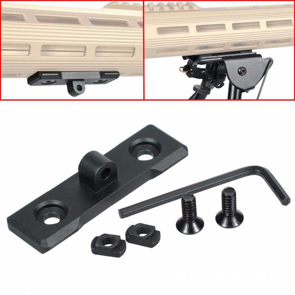 Tactical M-LOK Bipod Mount Handguard Adapter Low Profile AR15 Rifle ...