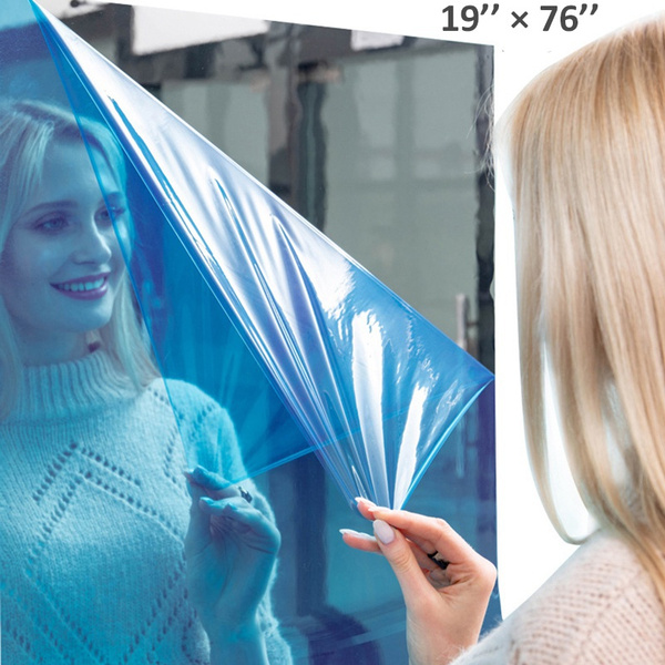 19 x 76 inch Mirror Sheet 1 piece Self Adhesive Non Glass Mirror Tiles ...