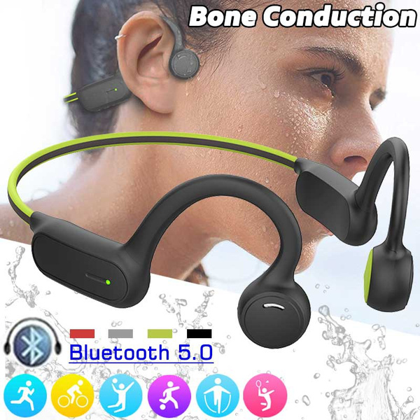 Bluetooth 5.0 Titanium Bone Conduction Headphones Waterproof Stereo ...