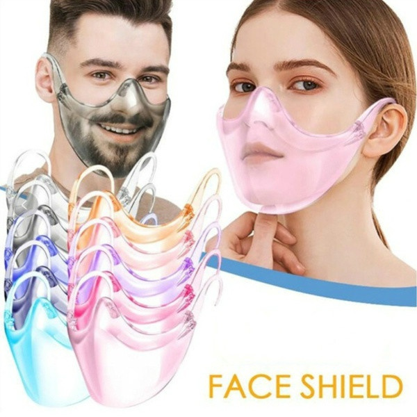 Transparent Face Coverings Reusable Face Cover Earloops Cycling Covers ...