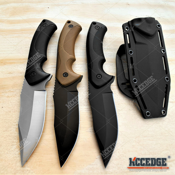 Outdoor Camping Knife 9" Full Tang Fixed Blade Knife With Kydex Sheath ...