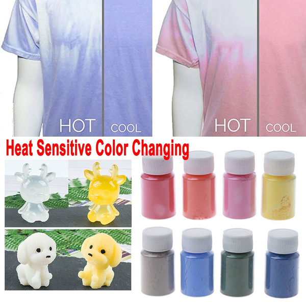 8 Colors Thermochromic Temperature Activated Pigment Powder Heat ...