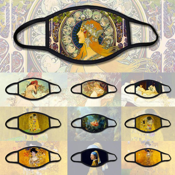 Art Artistic Printed Unisex Adults Religious Face Masks Painting ...