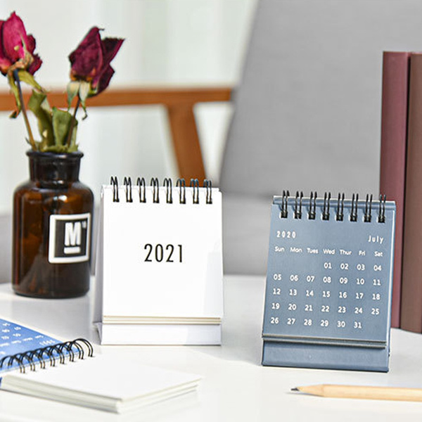 2021 Simple Desktop Calendar Table Planner Yearly Agenda Office Desk ...