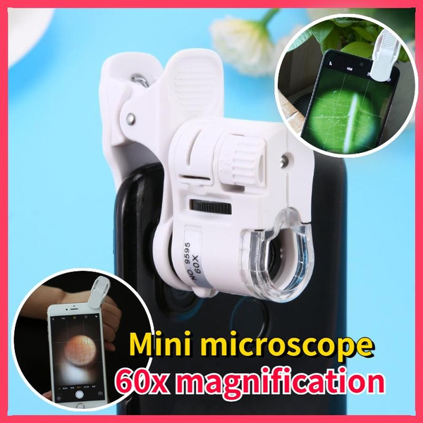 60X Phone Digital Microscope Camera with LED Light Phone Universal ...