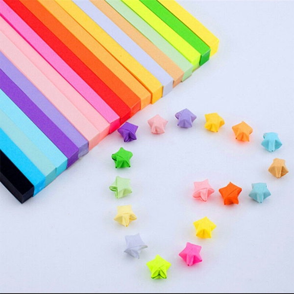 Candy Color Lucky Star Origami Paper Strips Paper Crafts | Wish
