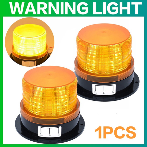 12V-24V Car LED Flashing Strobe Beacon Emergency Warning Light Lamp ...