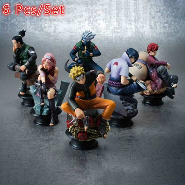 Naruto 6 Piece Figurine Set Kakashi, Sasuke, Sakura, Naruto, Gaara And ...
