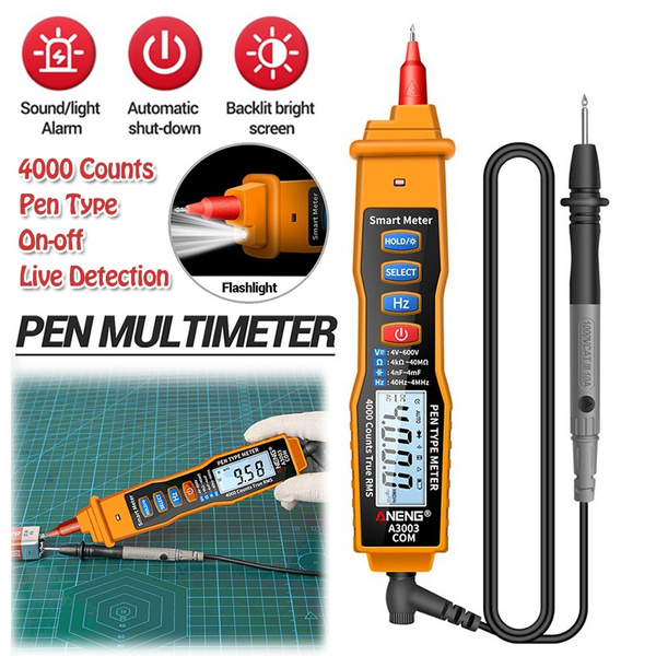 Voltage Meter Handheld Backlight LCD Display Pen Type Digital ...