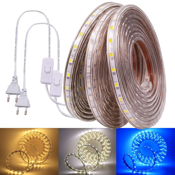 220V LED Strip Waterproof Outdoor Decoration 108LEDs/m Flexible Ribbon ...