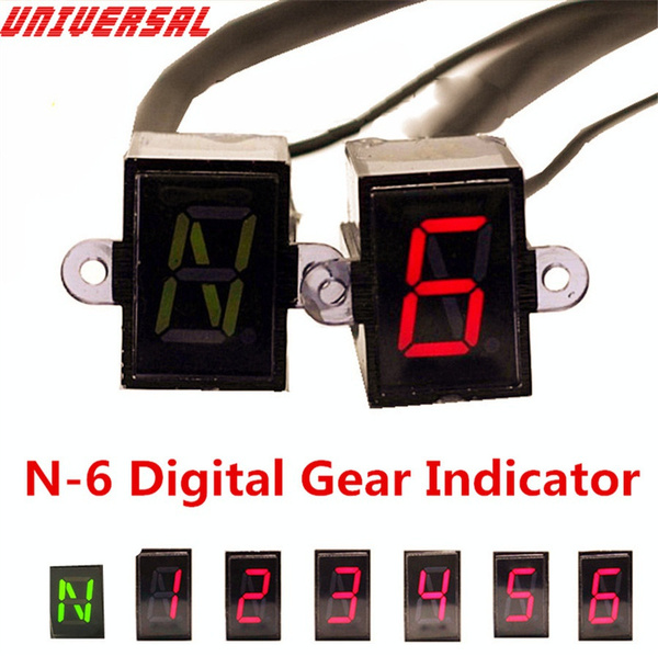 Waterproof 6 Speed Digital Gear Indicator Motorcycle Shift Lever Sensor ...