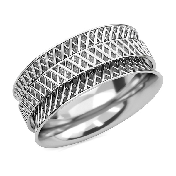 Shop LC 925 Sterling Silver Boho free Checker Spinner Rings for Men and ...