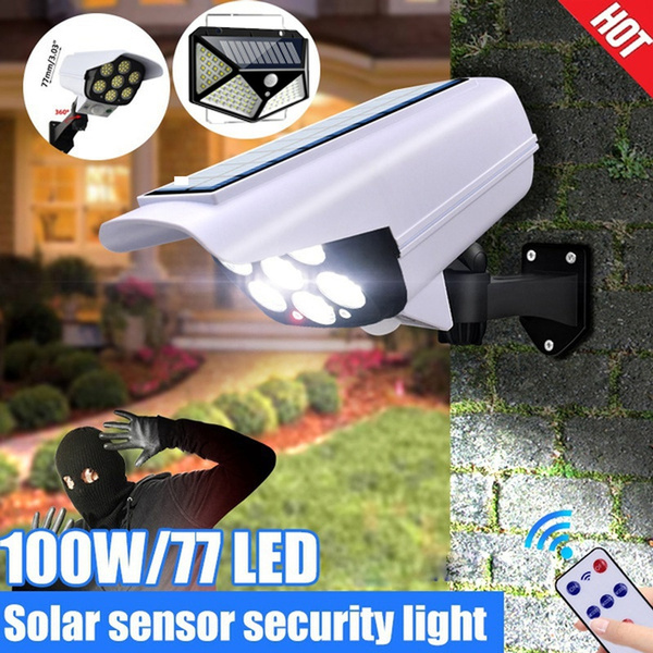77/50LED Light Outdoor Solar Motion Sensor Bionic Surveillance Camera ...