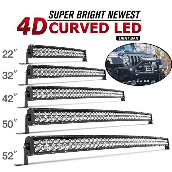 22/32/42'' Curved Work Light Bar Driving Truck SUV Boat Offroad Light ...
